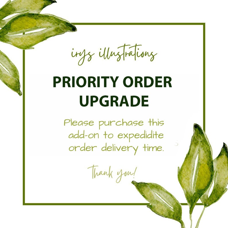 Priority Order Add-on - Etsy