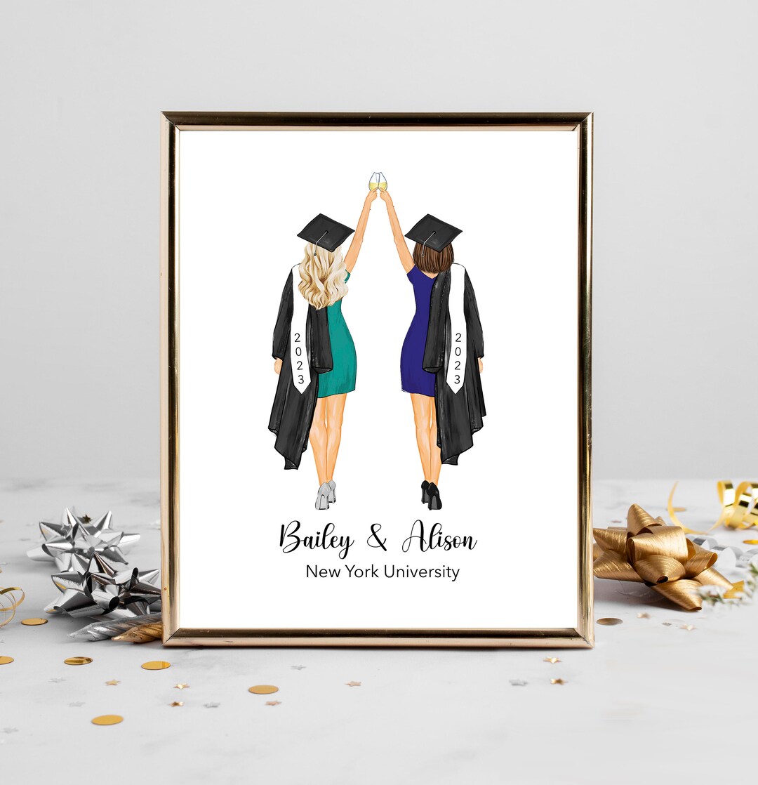 Custom College Graduation Best Friends Personalized PRINT | 2025 ...