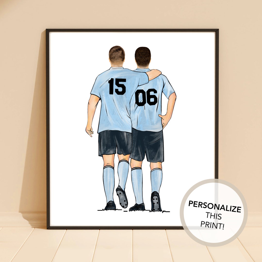 Personalized Soccer Player Digital PRINT | Custom Dad, Son, Best ...