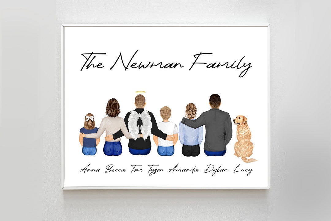 Personalized Gift Family Art DIGITAL | Custom Family Print, Mom Dad ...