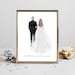 Personalized Bride and Dad Portrait Art PRINT | Father of the Bride ...