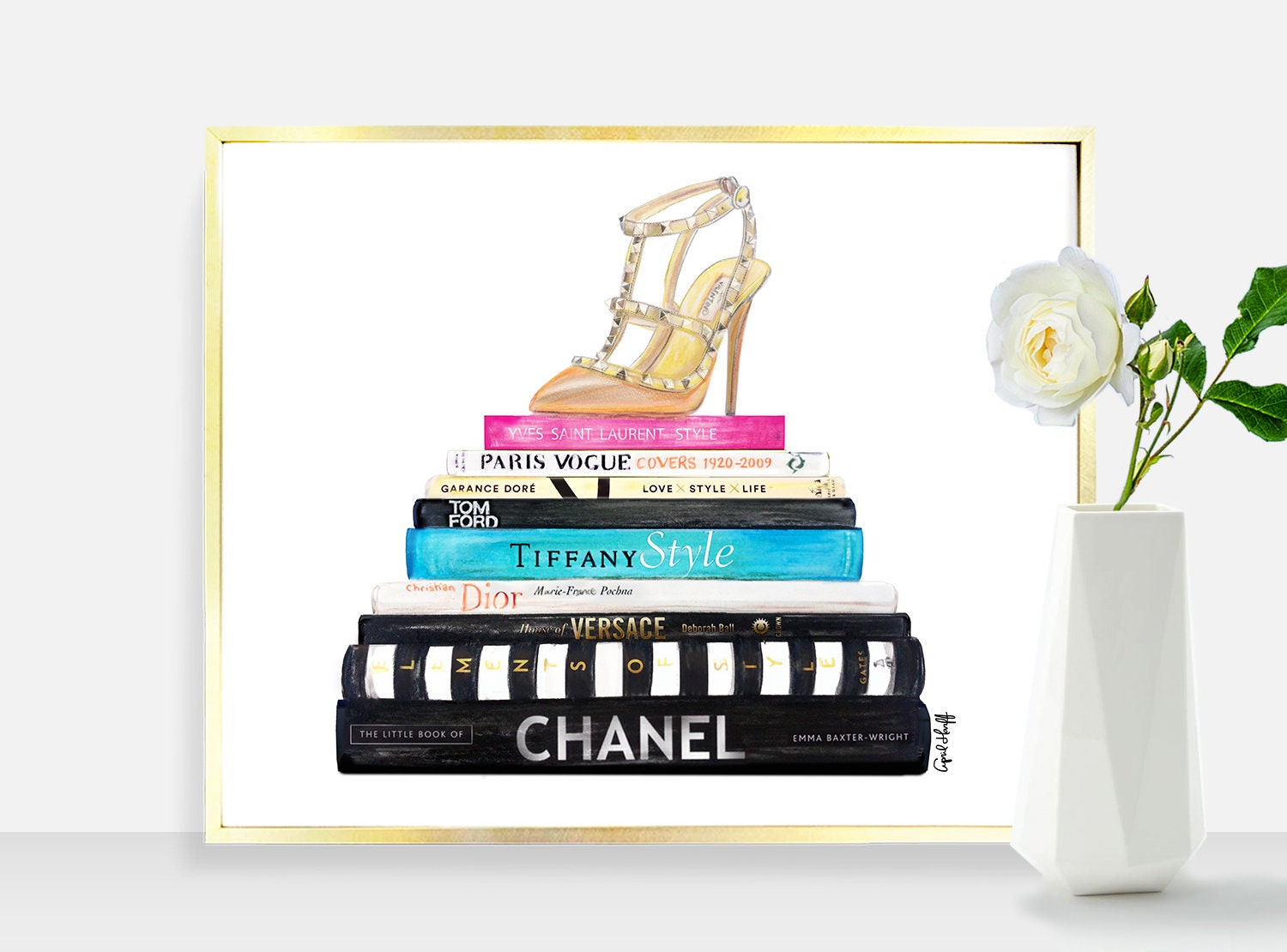 Chanel Books PRINT Chanel Dior Tiffany Versace YSL | Etsy