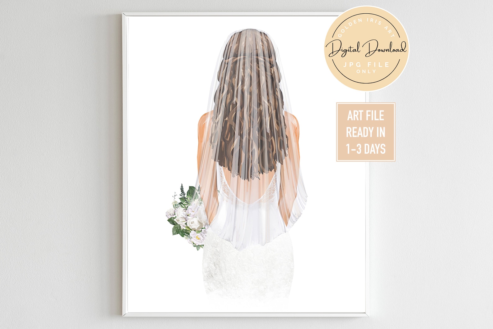 DIGITAL Personalized Bride Art Bride Custom Wedding Art - Etsy