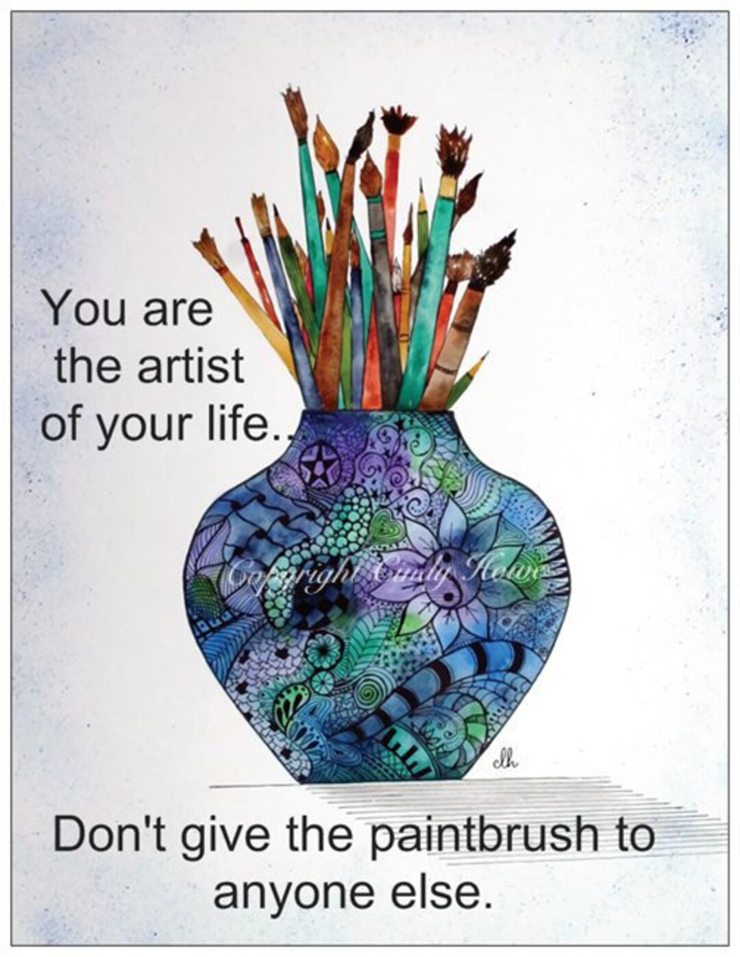 Artist Art Brushes Paint Brush Greeting Cards Blank - Etsy