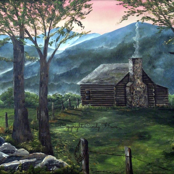 Mountain Cabin - Etsy