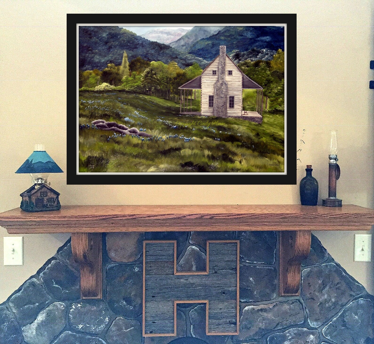 Log Cabin Print Art Print Original Acrylic Print Oliver - Etsy