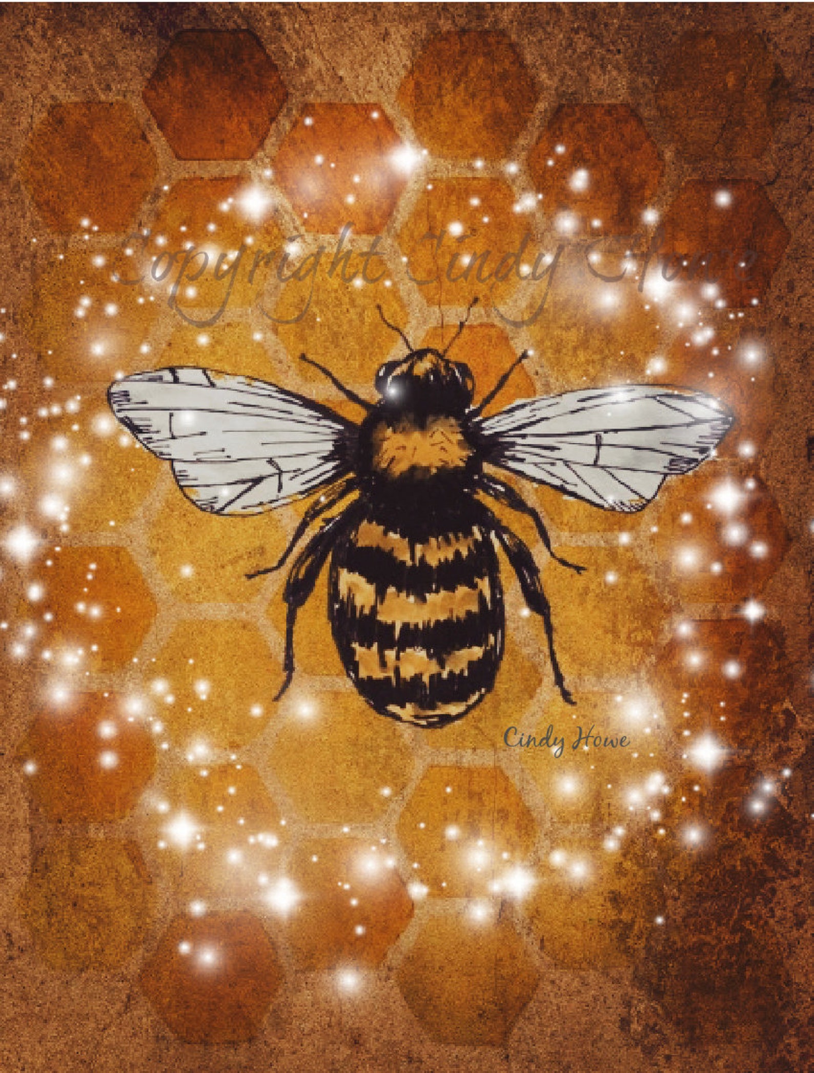 Bee Art Digital Art Digital Download Bees Honey Bee Bee - Etsy