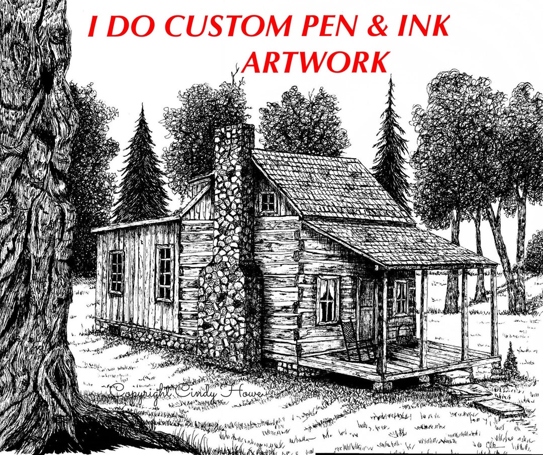 Custom Pen and Ink, Artwork, Custom Art, - Etsy