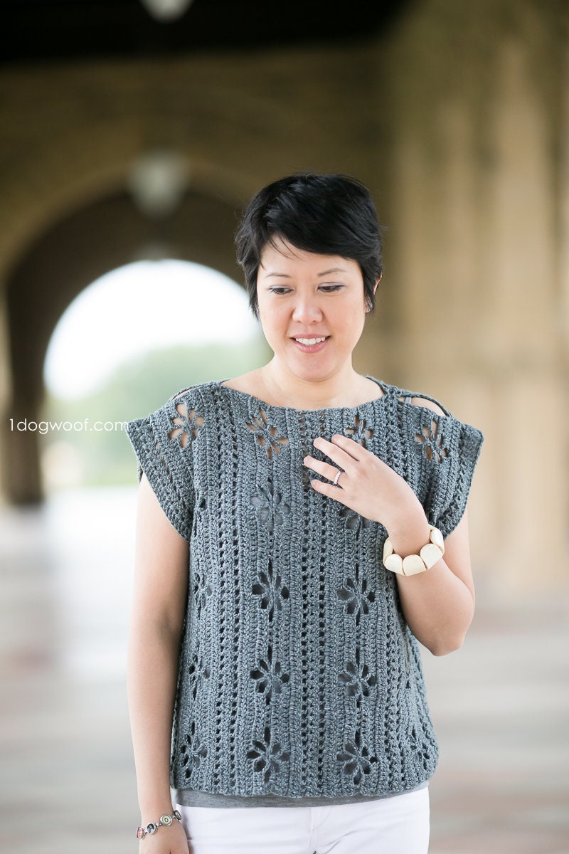 CROCHET PATTERN: Wildflowers Lace Tunic Top - Etsy