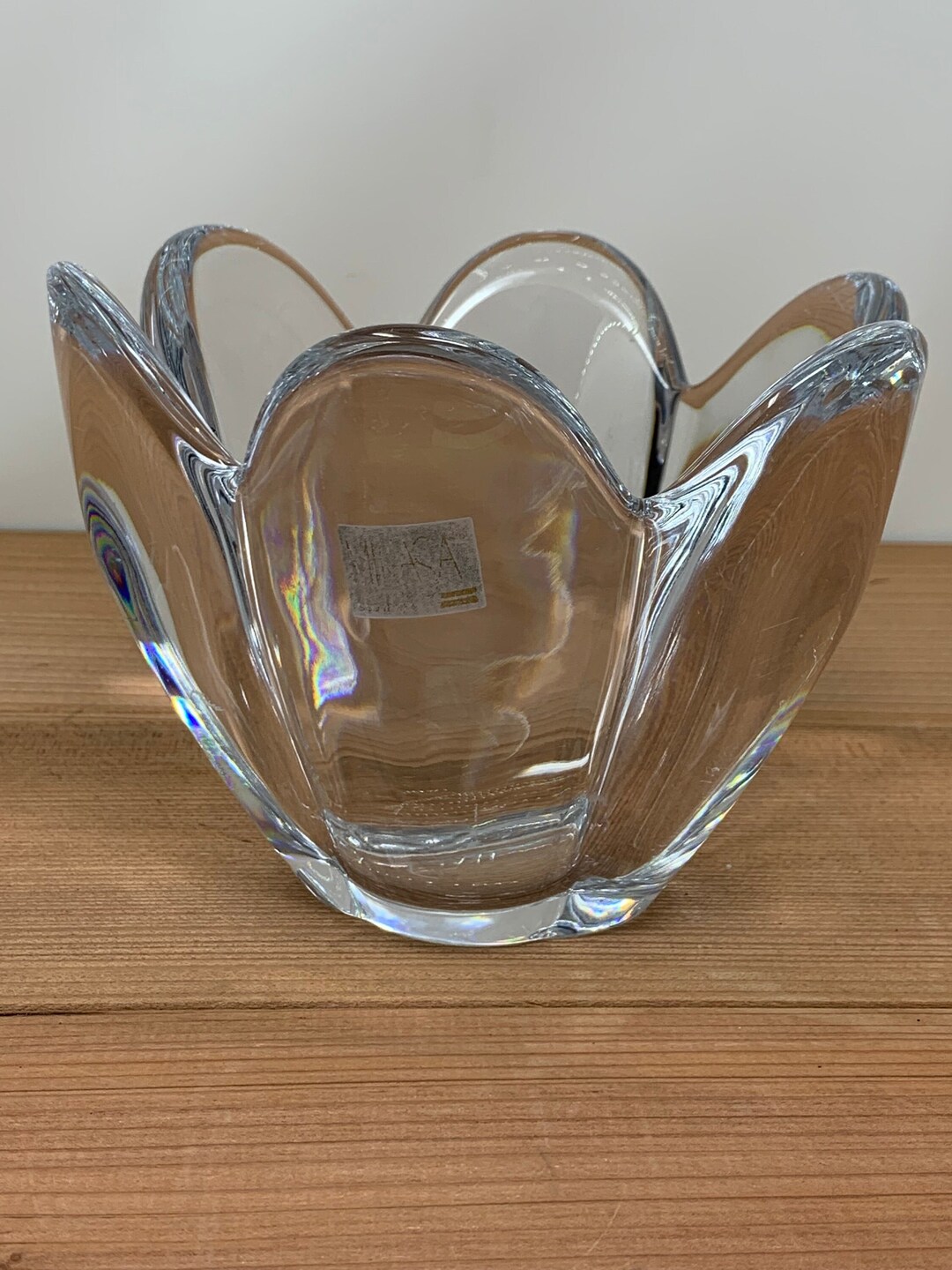 Vintage Mikasa Flower Crystal Vase - Etsy