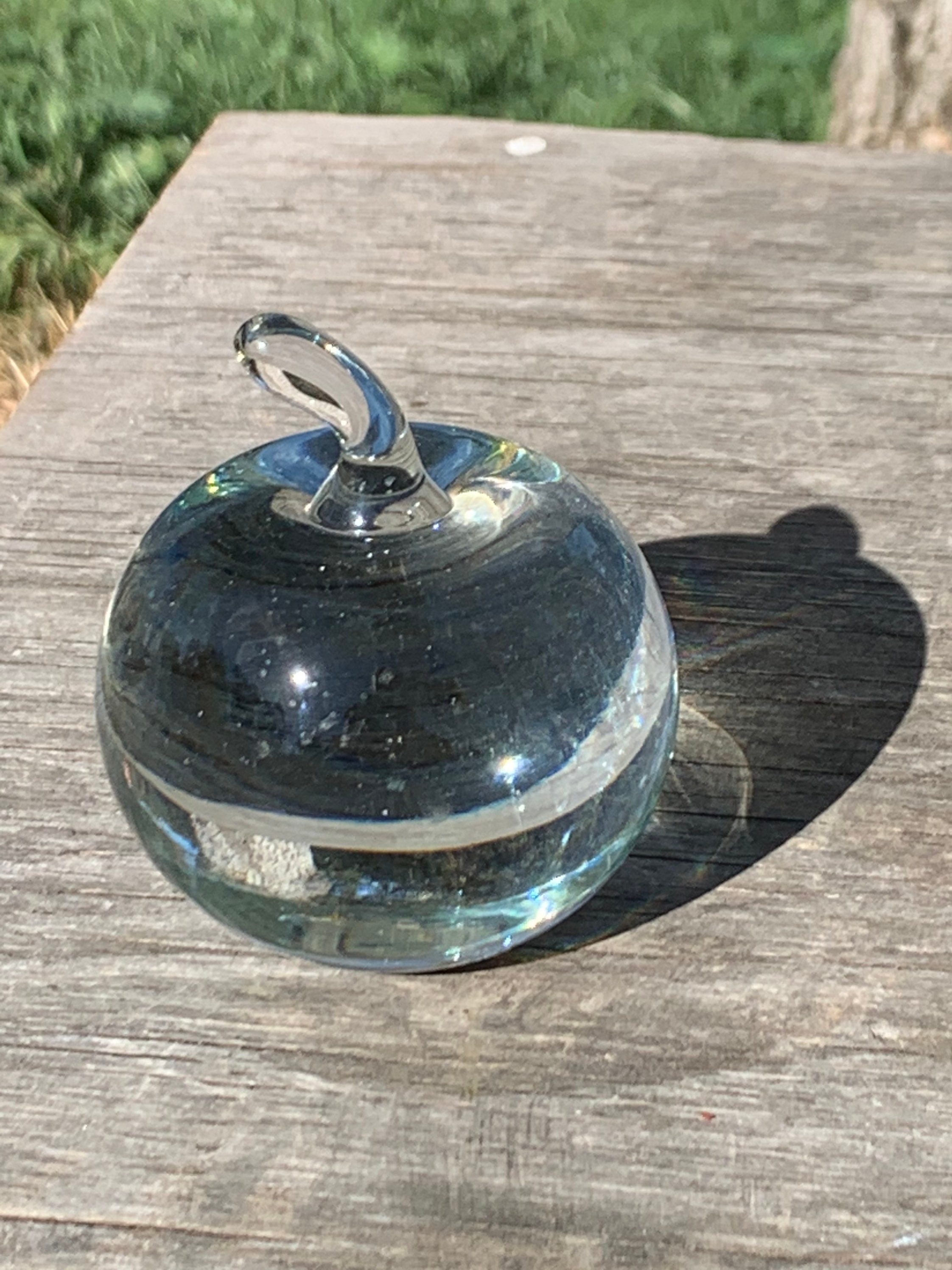 Vintage Blenko Glass Apple - Etsy