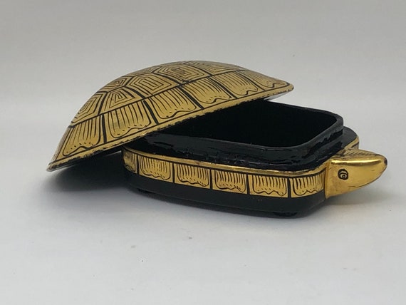 Vintage Burmese Gold Lacquered Turtle - Gem