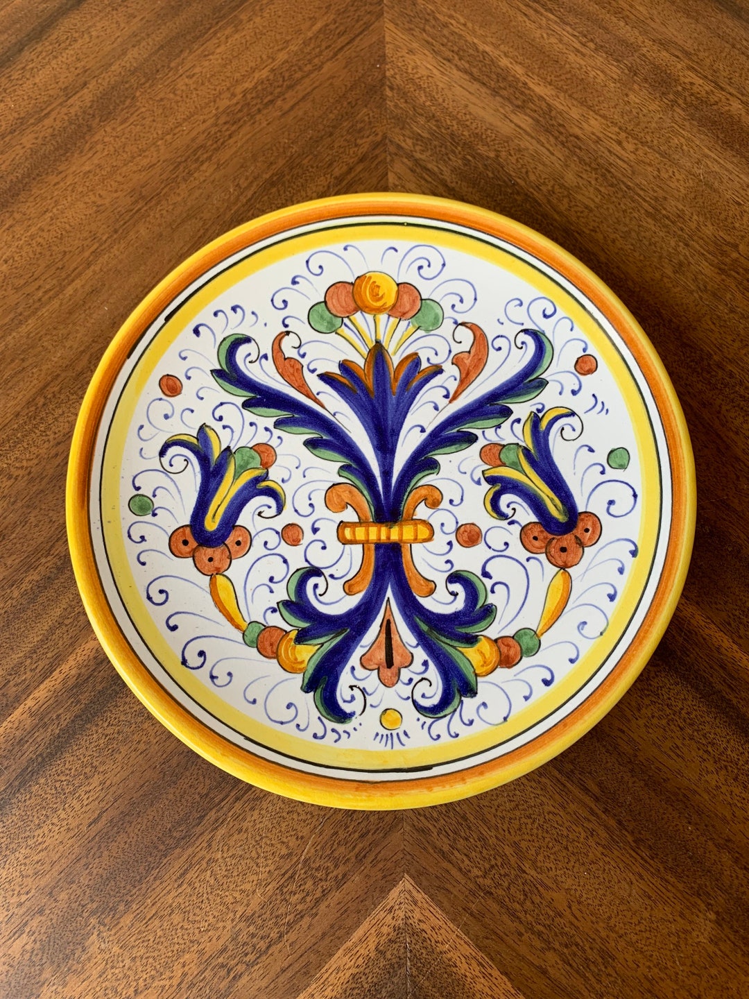 Vintage Italian Decorative Plate - Etsy