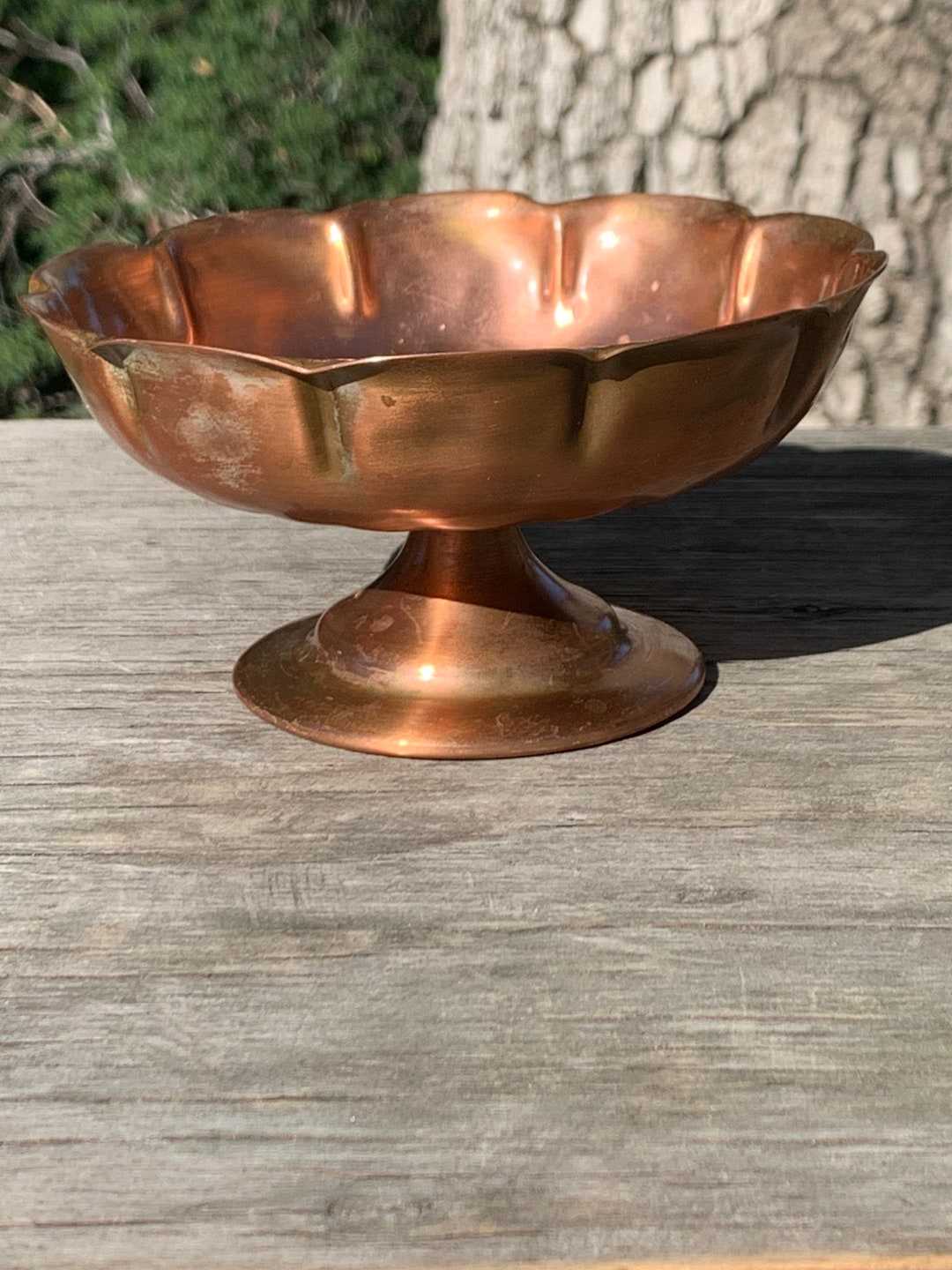 Vintage Copper Serving Dish - Etsy