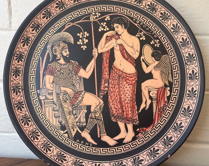 Vintage Greek Copper Wall Hanging Plate Hand Made in Greece Dionysus ...