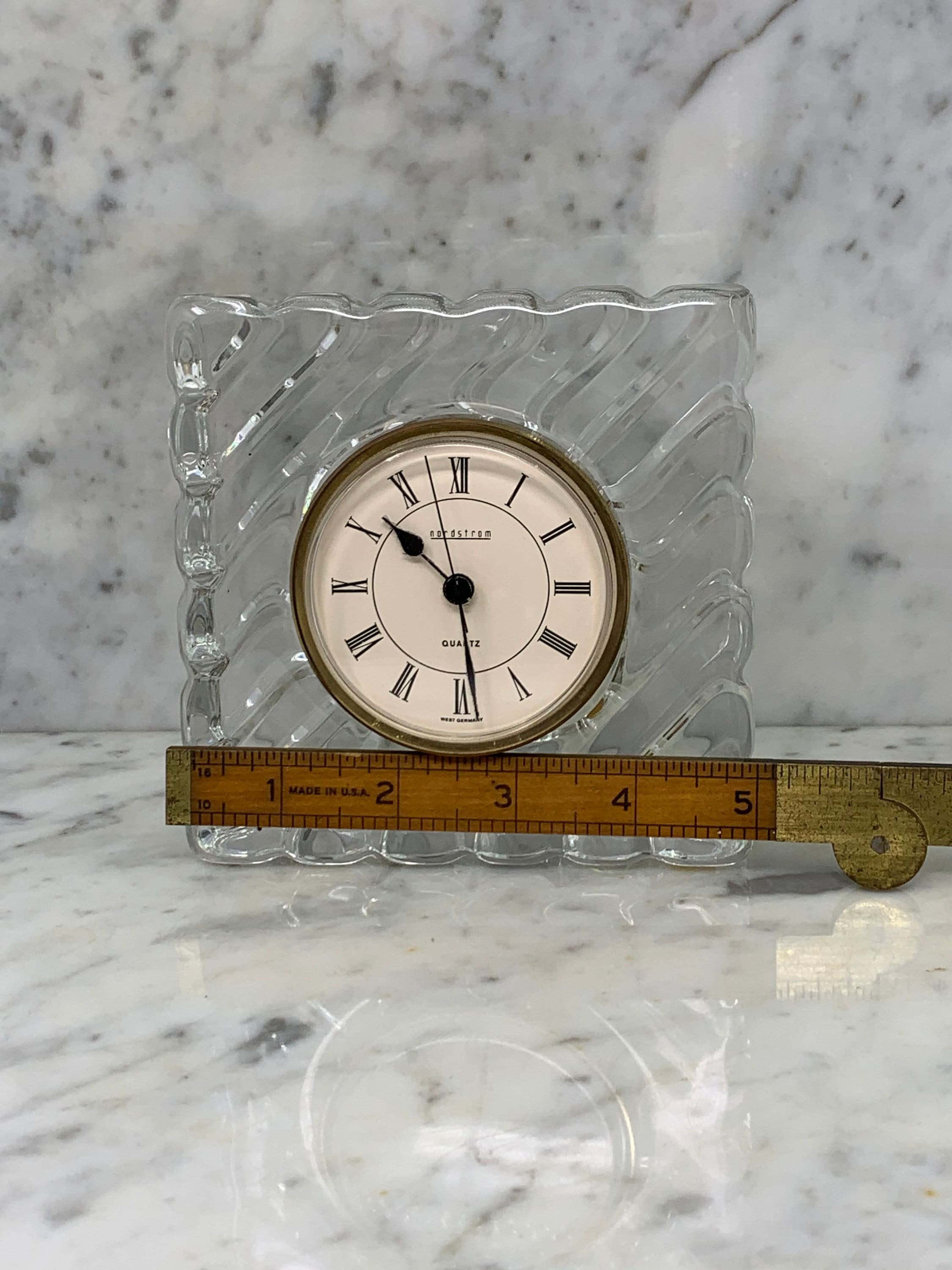Vintage Crystal Clock - Etsy