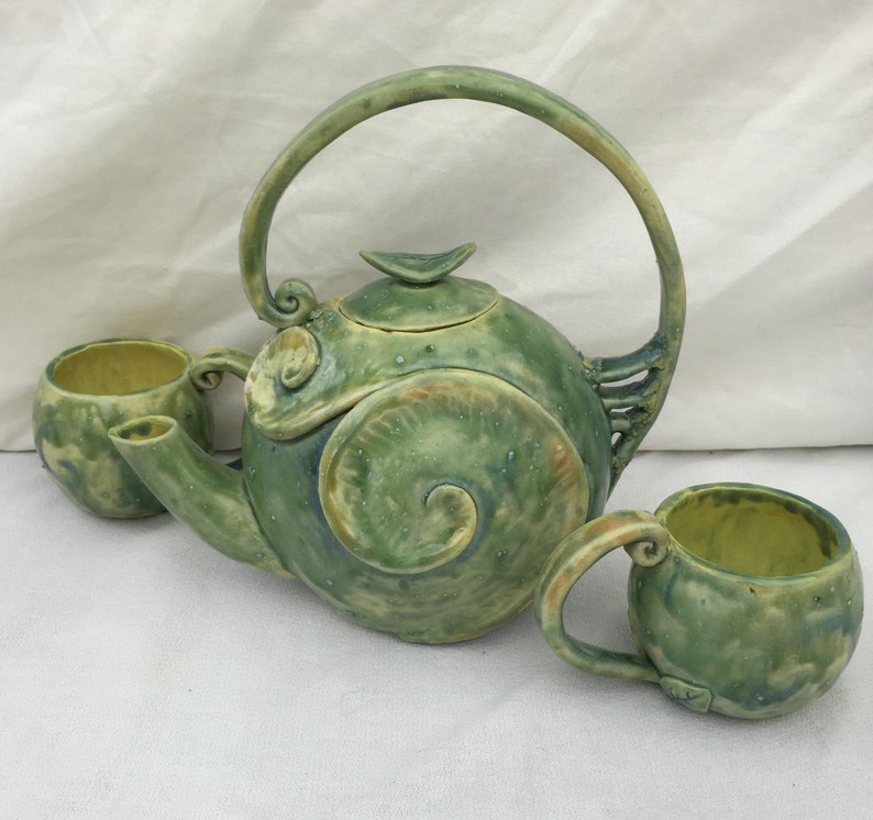 Spring Green Teapot - Etsy