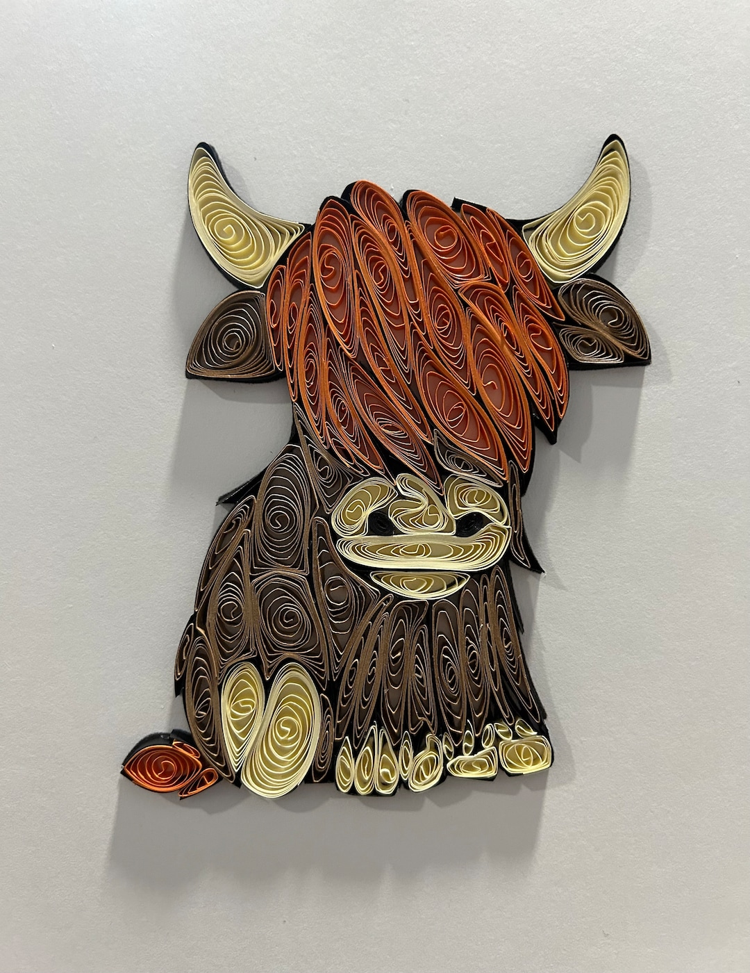 Quilling Highland Cow Art - Etsy