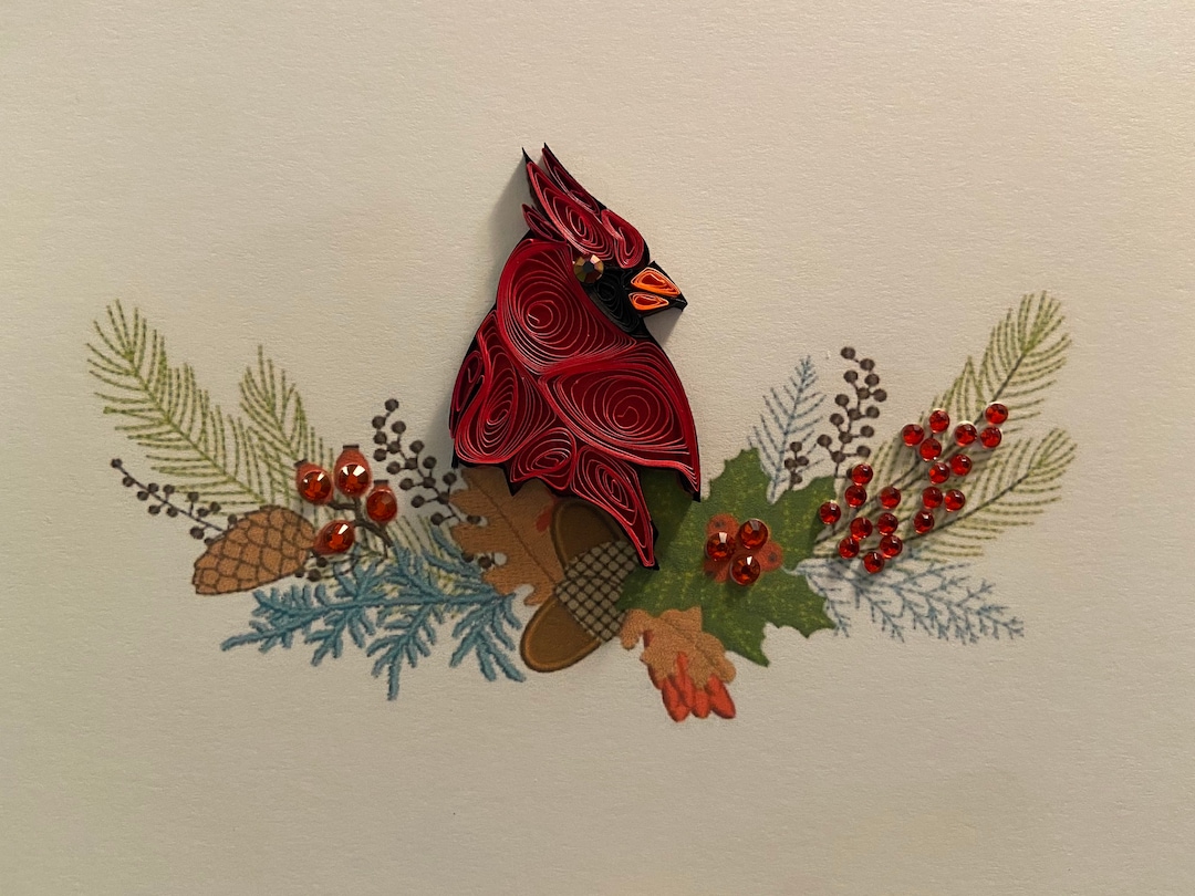 Quilled Art Quilling Cardinal Bird - Etsy