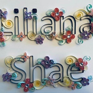 Paper Quilling: Quilling Custom Name Baby Name Framed Art - Etsy Canada