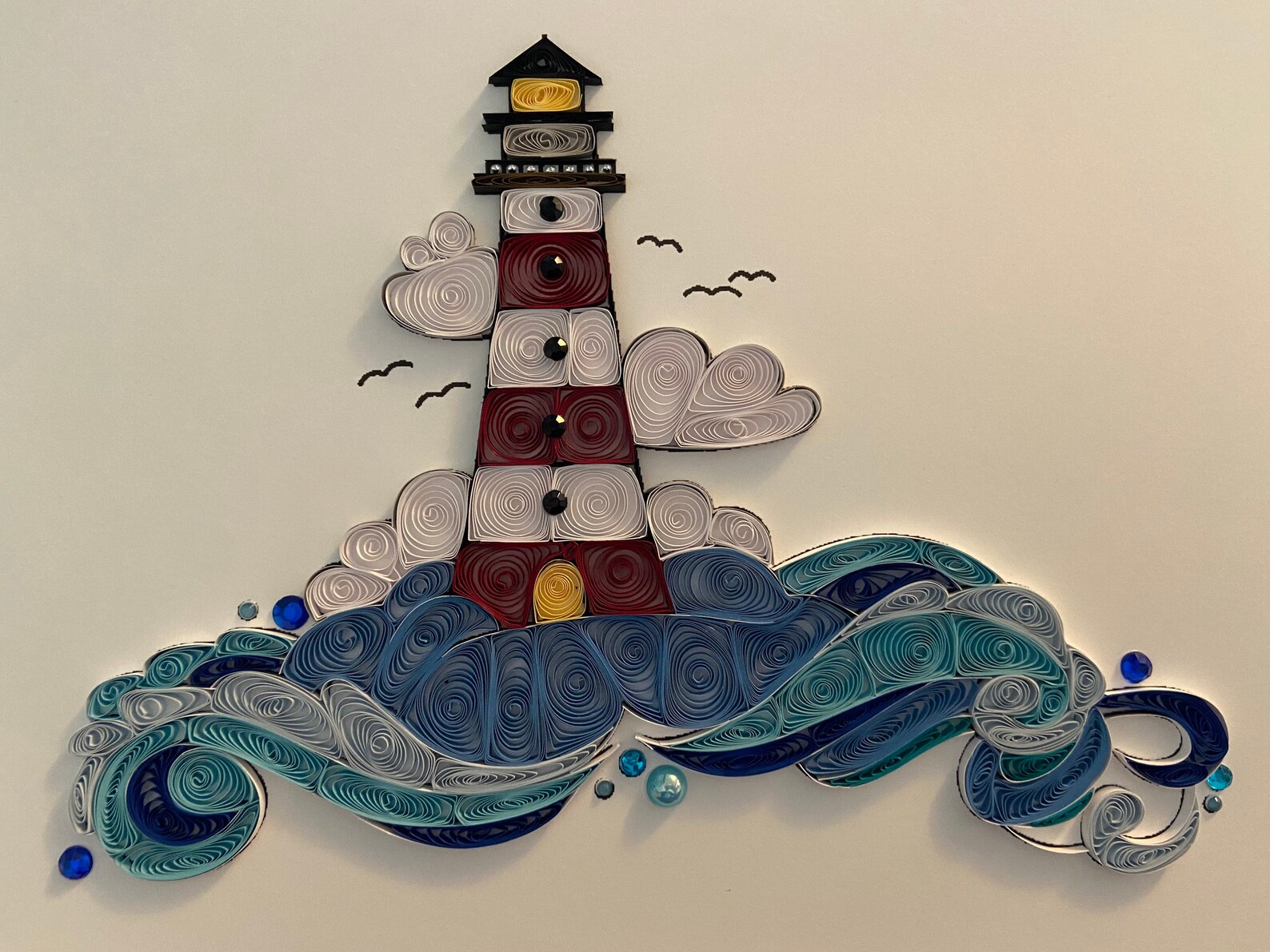 Lighthouse Sea Scene Nautical 11x14 Framed Quilling - Etsy