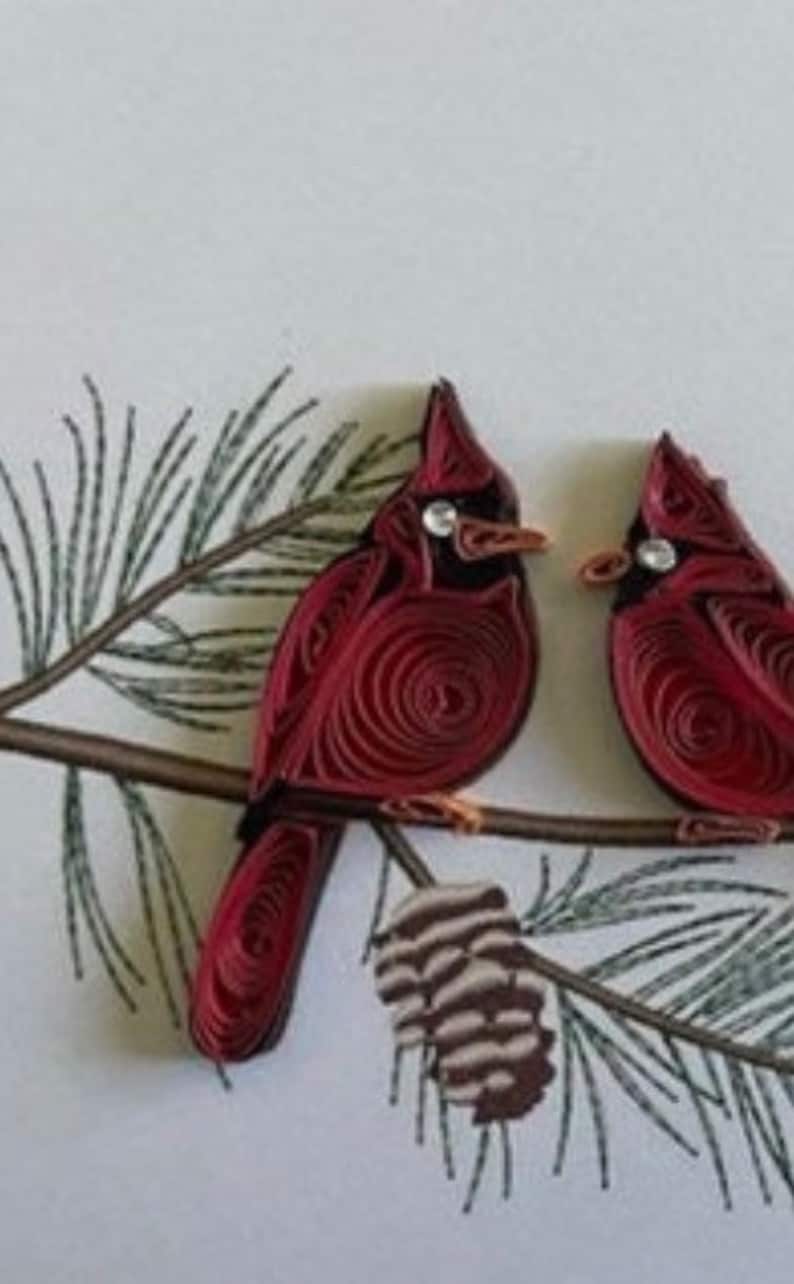 Cardinals, Quilled Art - Etsy
