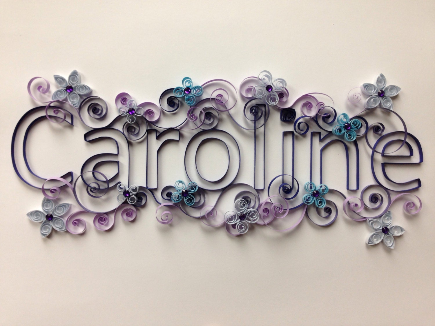 Paper quilling: Quilling Custom Name Baby Name Framed art | Etsy