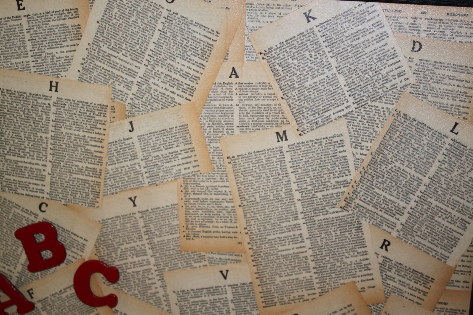 Vintage Magnetic Dictionary Board in a Black Frame - Etsy