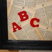 Vintage Magnetic Dictionary Board in a Black Frame - Etsy