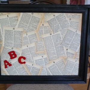 Vintage Magnetic Dictionary Board in a Black Frame - Etsy