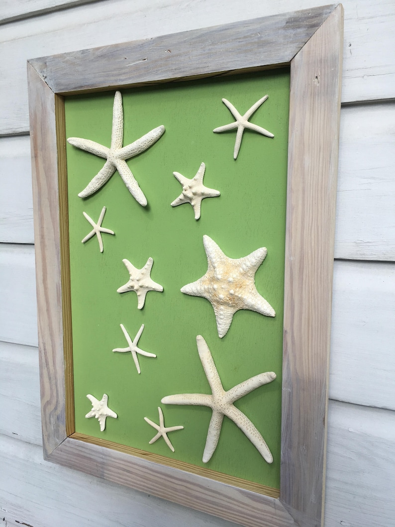 Starfish Framed Art/reclaimed Wood Wall Art/beach House Decor - Etsy