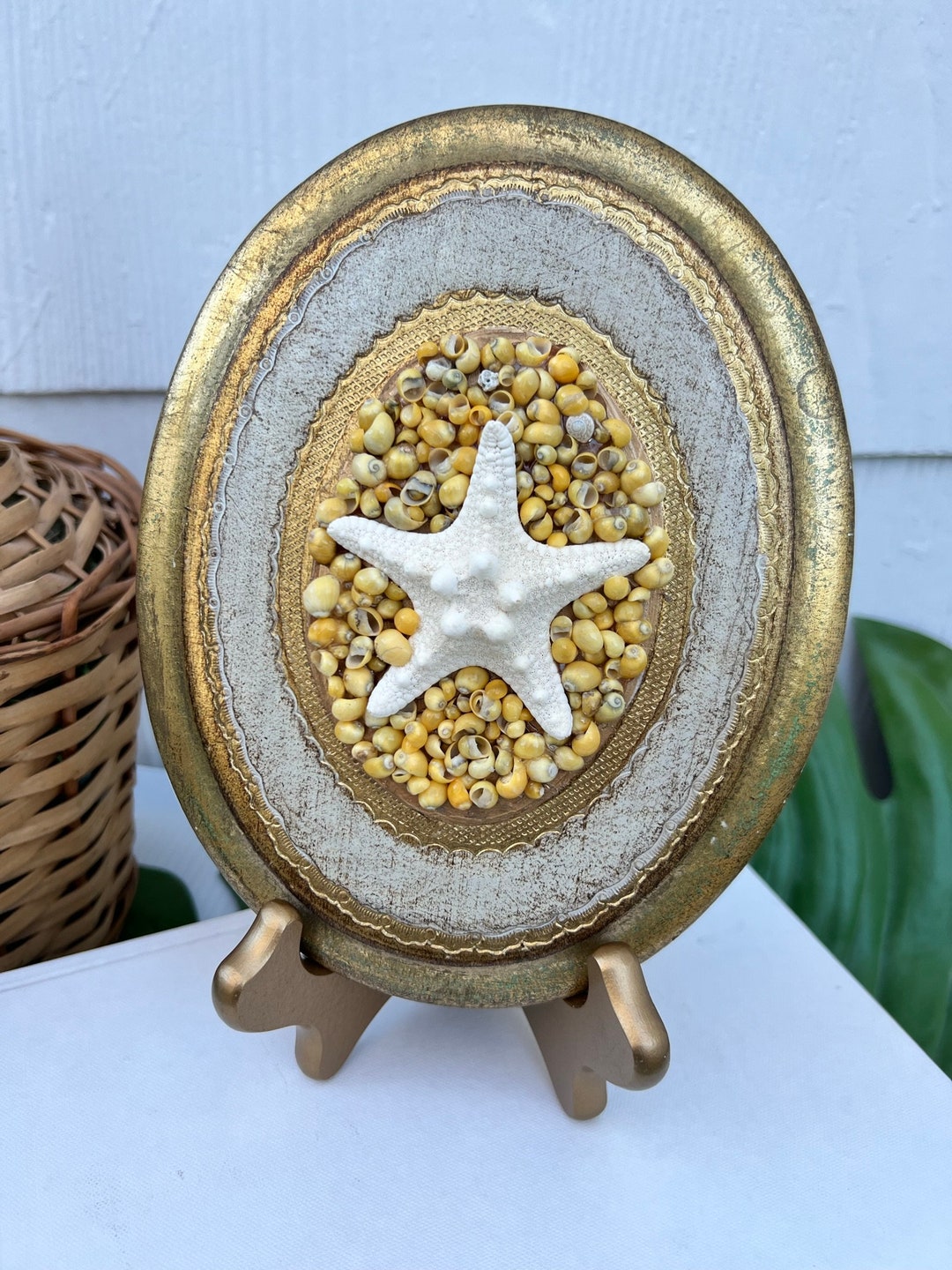 Italian Florentine Seashell Wall Plaque/seashell Art/vintage Florentine ...