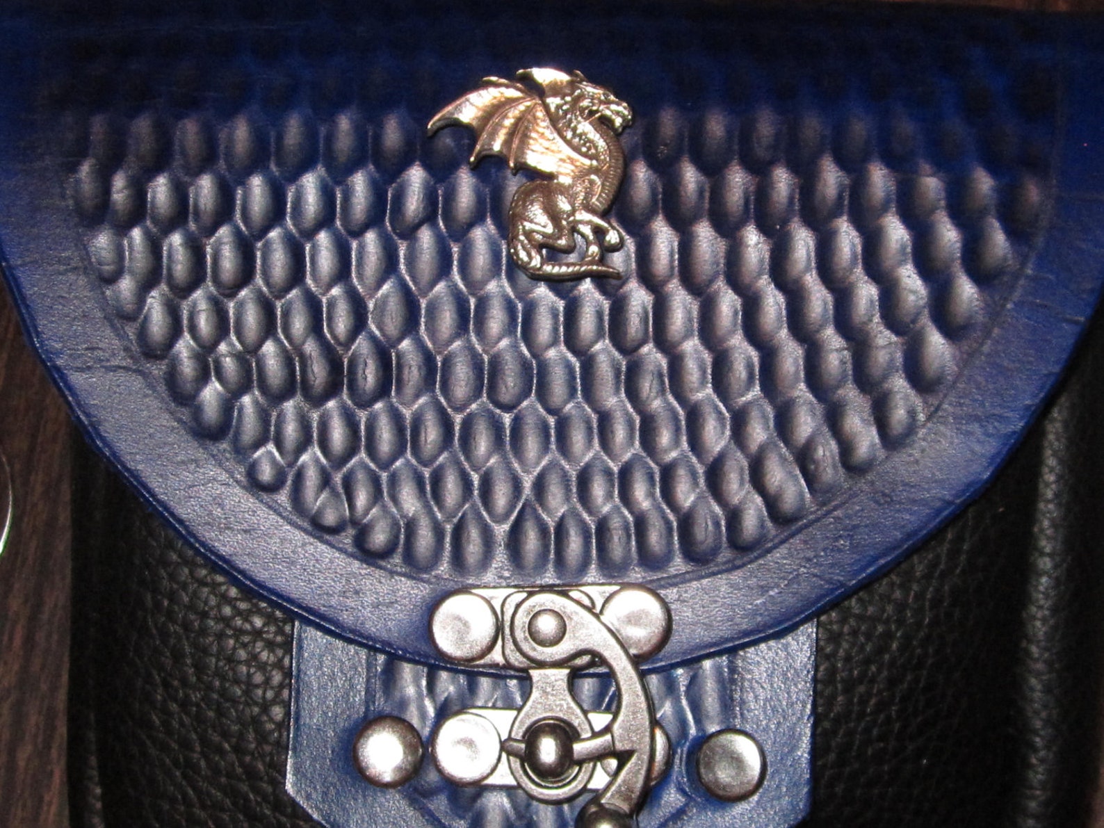 Dragon Skin Leather Belt Pouch W/ Dragon Concho - Etsy