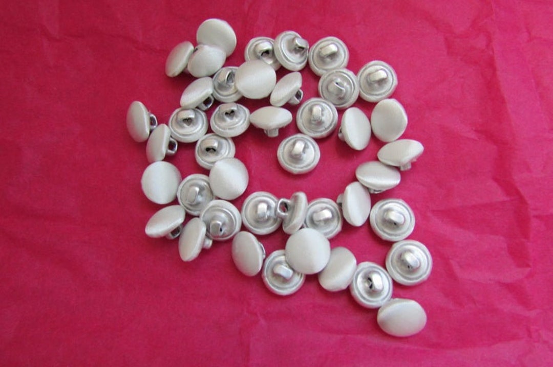 Ivory Bridal Buttons, Ivory Satin, 3/8"/metal Shank, Also Available in ...