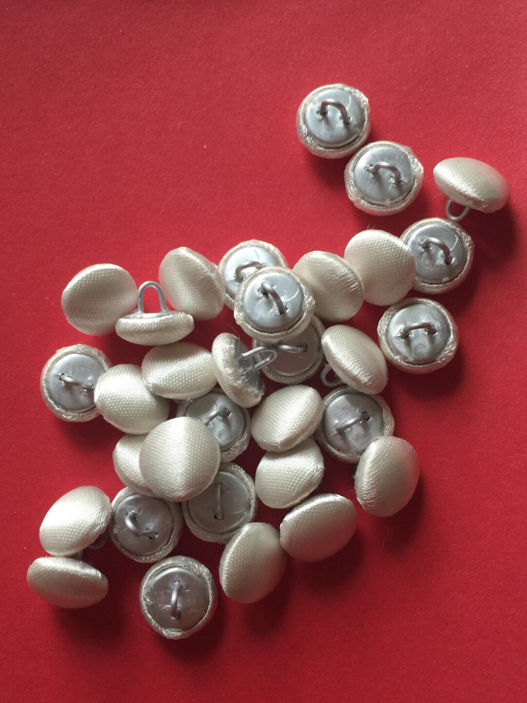 Ivory Bridal Buttons, Ivory Satin, 3/8"/metal Shank, Also Available in ...