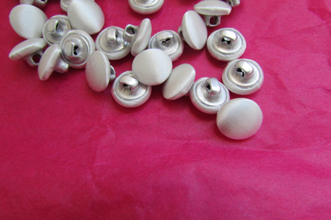 Ivory Bridal Buttons, Ivory Satin , 7/16/metal Shank. - Etsy
