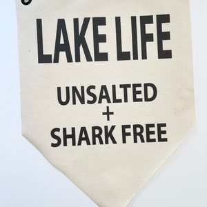 Lake Life, Natural Canvas Pennant - Etsy