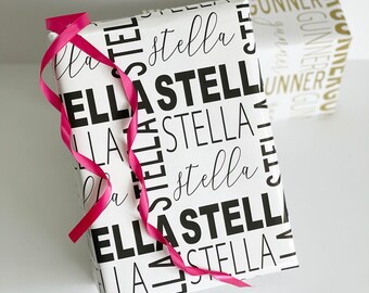 Name Wrapping Paper | Etsy