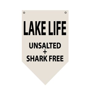 Lake Life, Natural Canvas Pennant - Etsy