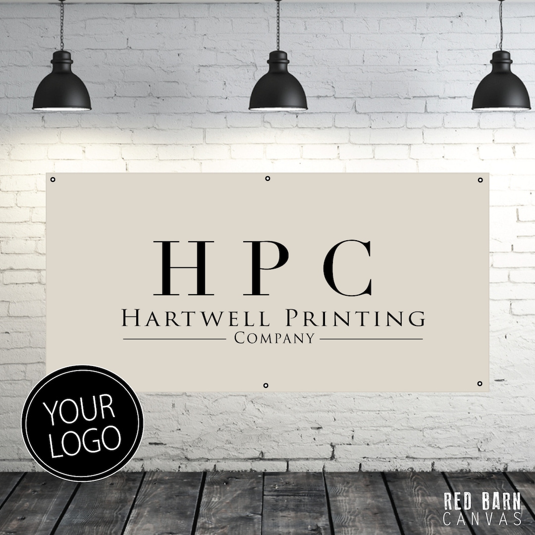 Large Custom Logo Canvas Banner: XL Trade Show Sign With Your Logo - Etsy
