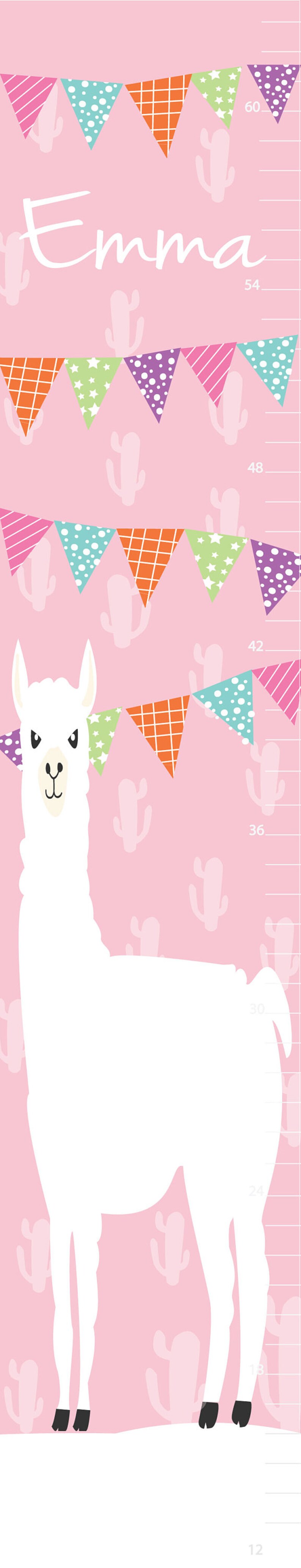 Llama Growth Chart Llama Nursery Theme Art in Your Choice of - Etsy
