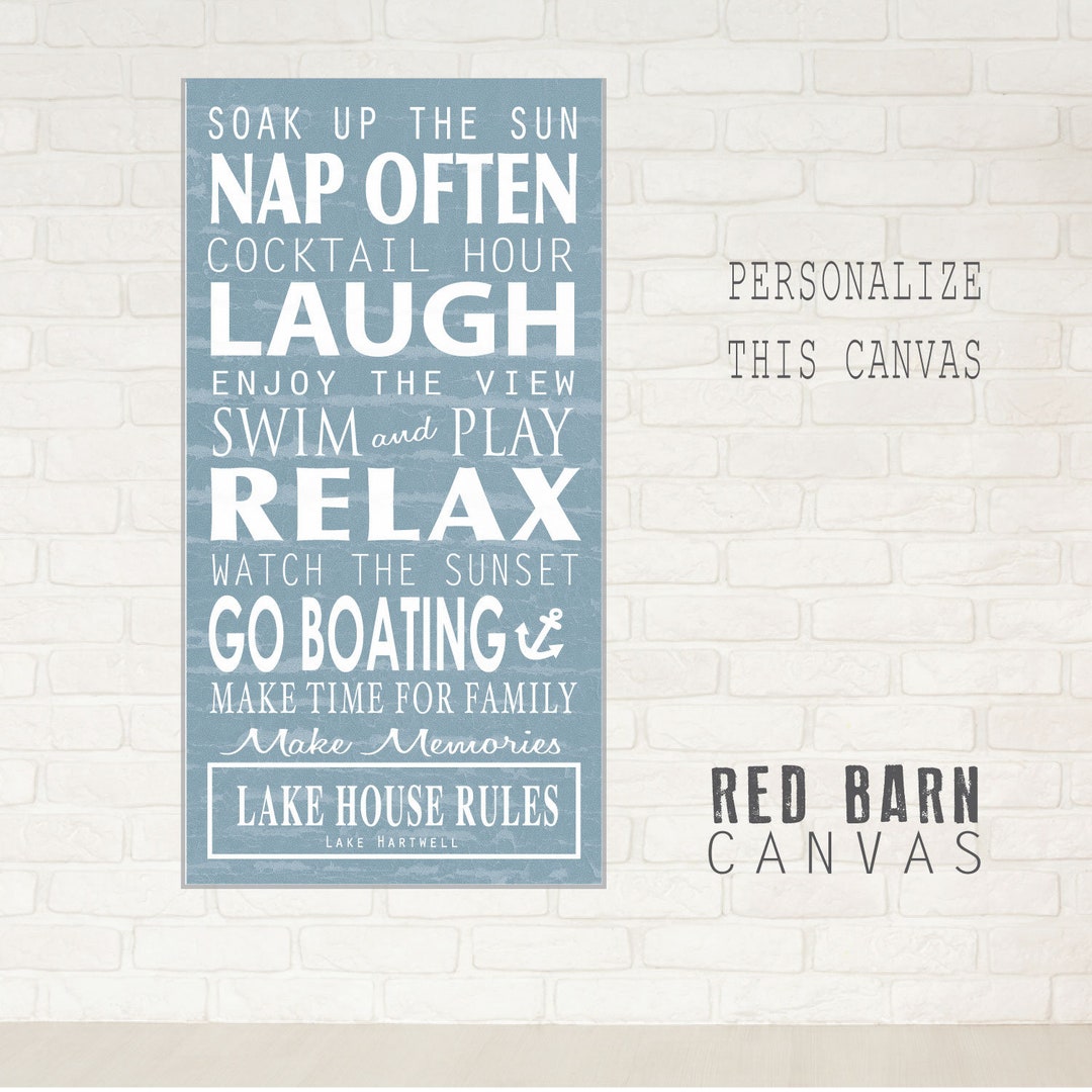 Lake House Rules, Customized With Your Own Rules - Etsy