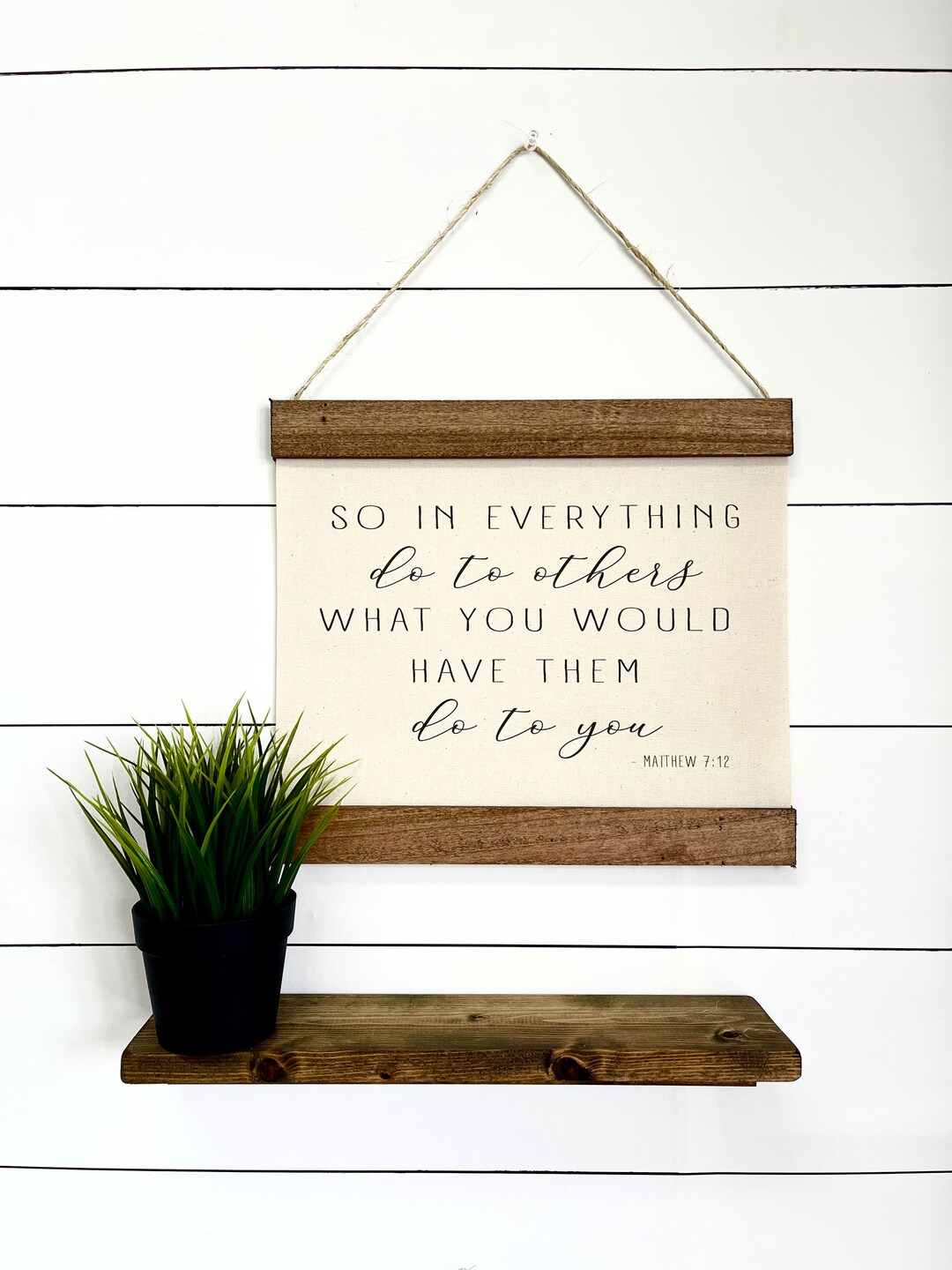 Matthew Bible Verse, Linen Style Canvas Hanging Banner - Etsy