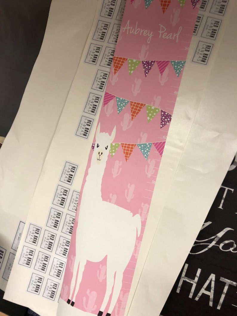 Llama Growth Chart Llama Nursery Theme Art in Your Choice of | Etsy