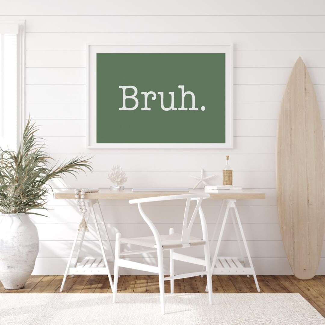 Bruh. | Any Color. All Natural Canvas Flag Banner Sign, Wall Tapestry ...