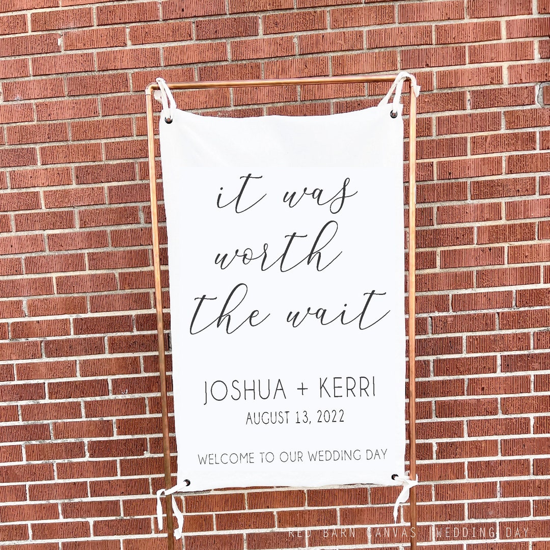 Wedding Day Customized Sign, on Canvas With Grommets - Etsy