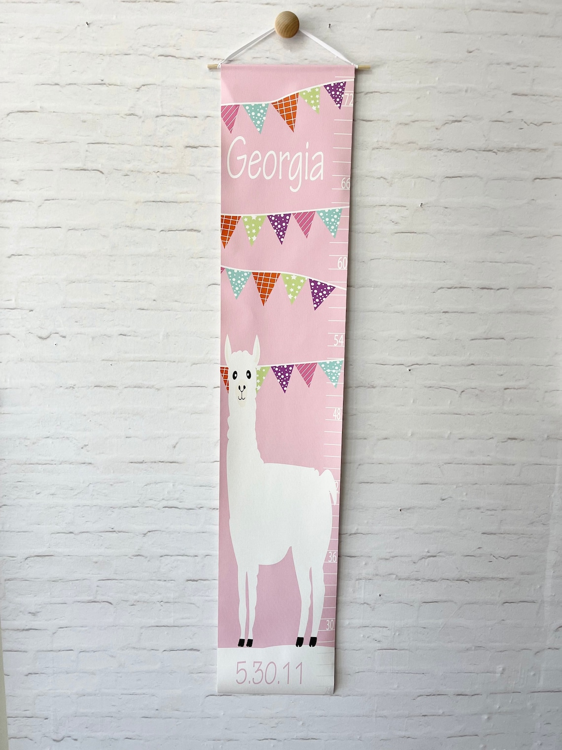 Llama Growth Chart Llama Nursery Theme Art in Your Choice of - Etsy