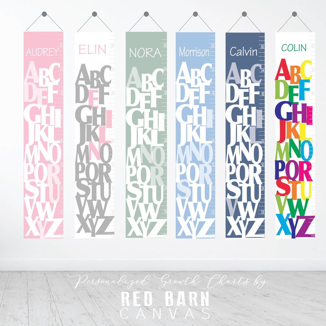 Personalized Alphabet Growth Chart - Etsy