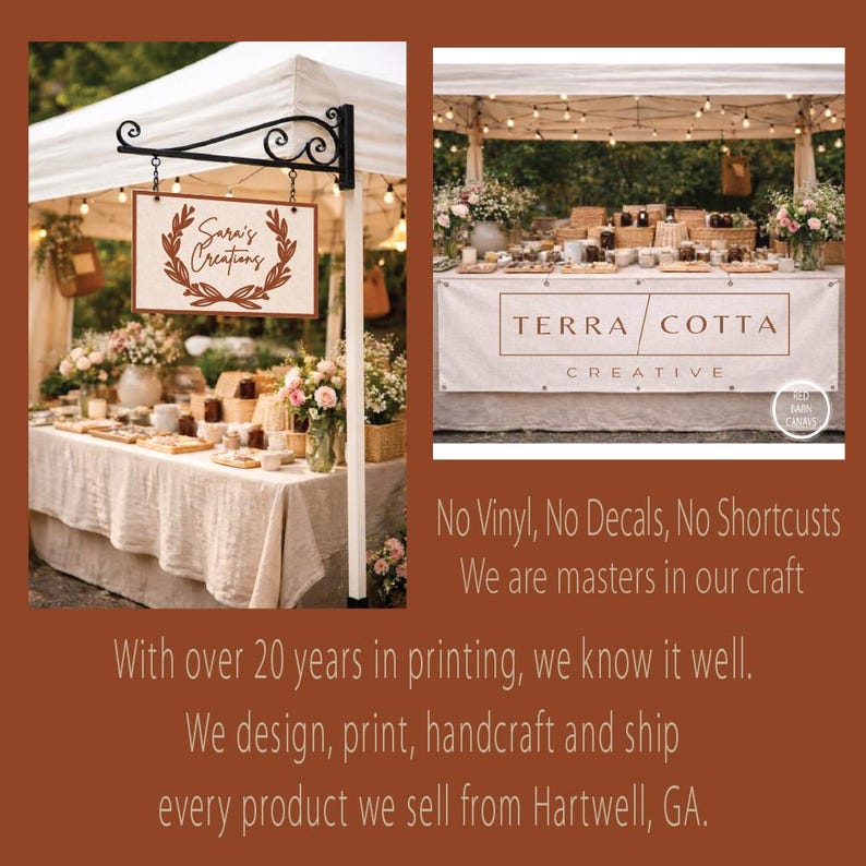 Custom Canvas Business Sign: Double-sided Logo, Craft Market Display - Etsy