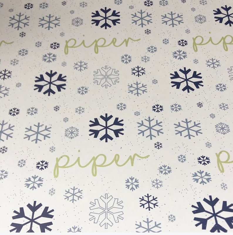 Personalized Wrapping Paper Snowflake Theme Customize With | Etsy